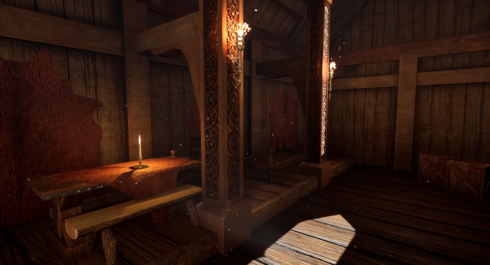 David Tremback - Viking Longhouse - Interior