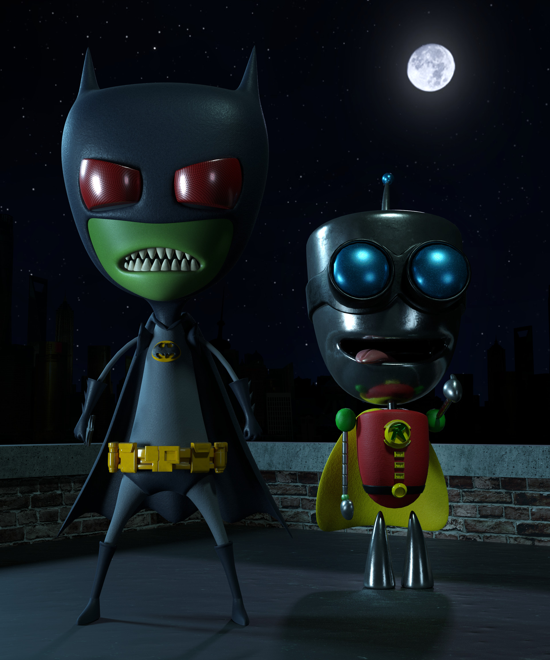 ArtStation - Batman Zim and Gir