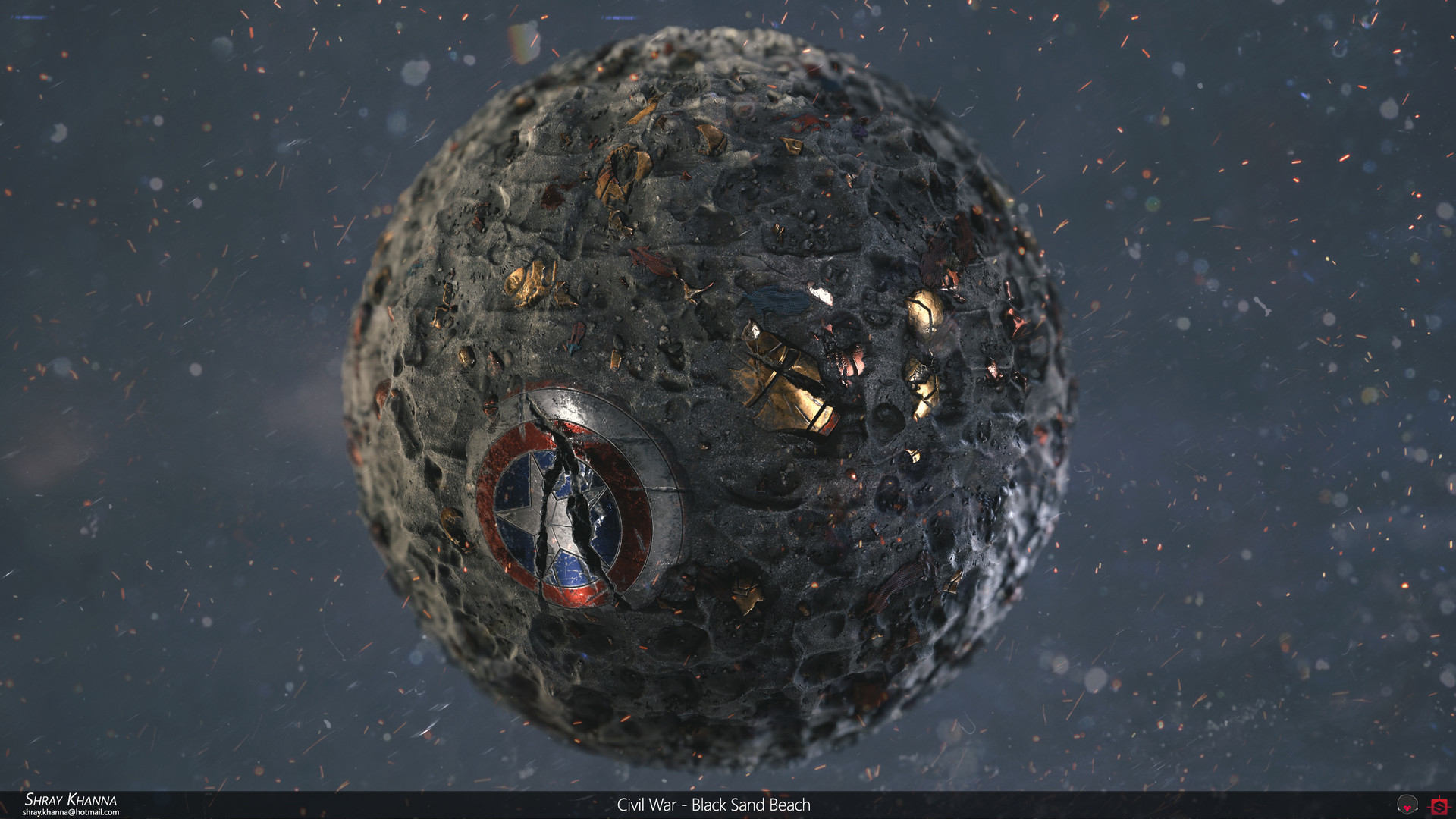 Art of Shray Khanna - Black Sand Beach I Material Study I Civil War