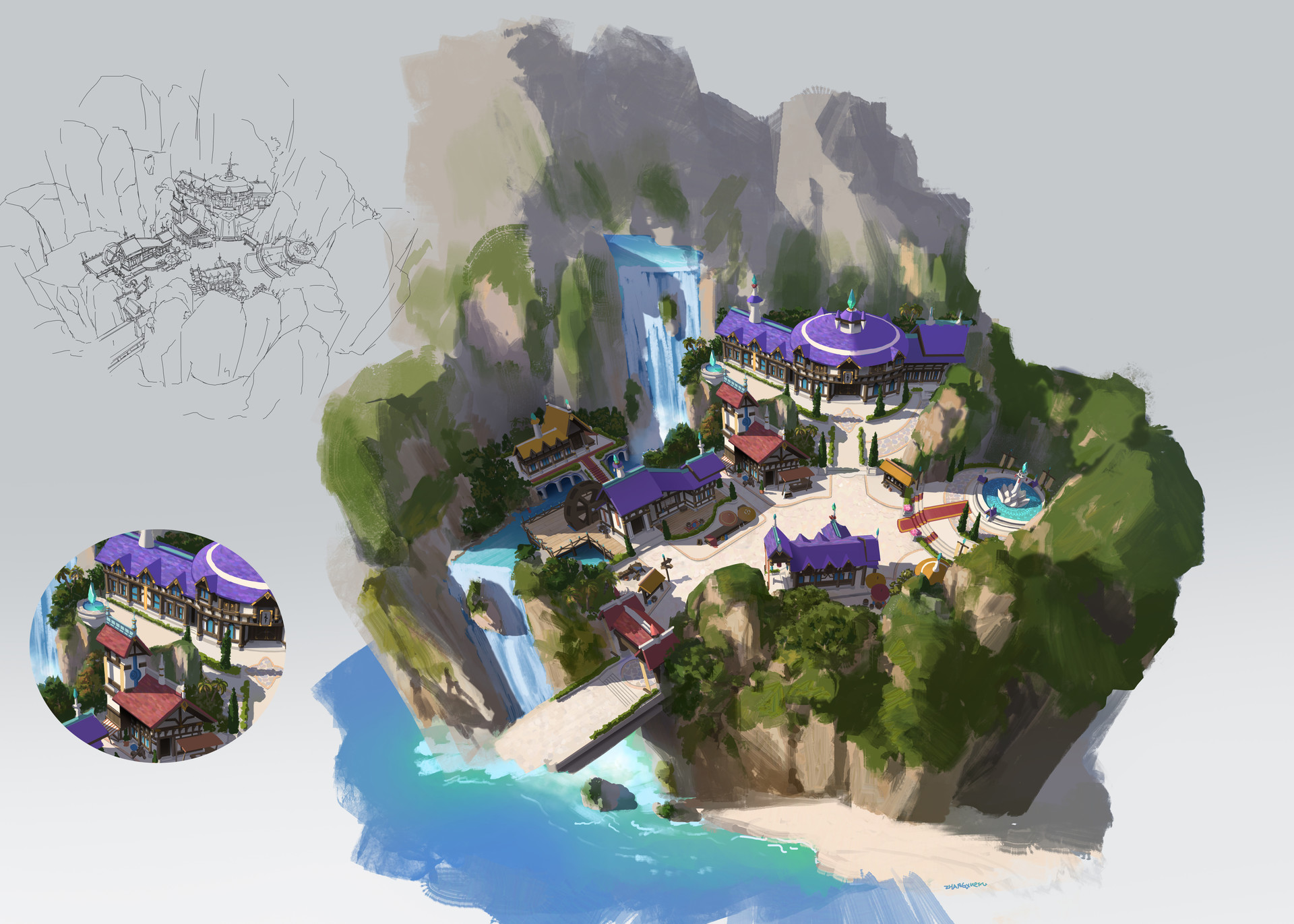 ArtStation - Seashore town