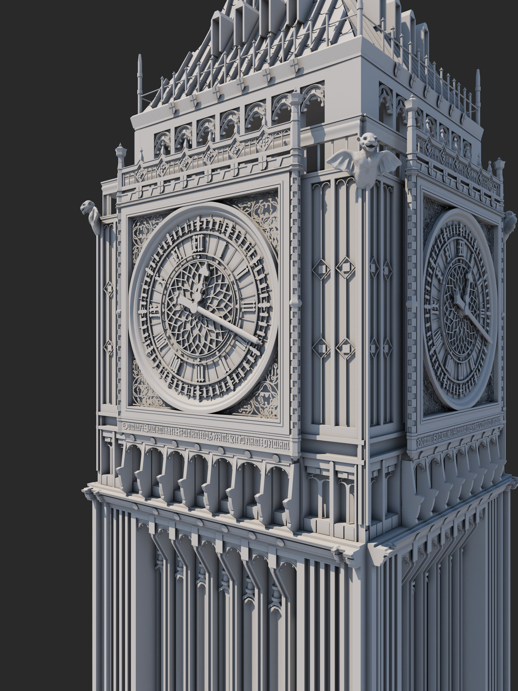 ArtStation - Elizabeth tower low poly model