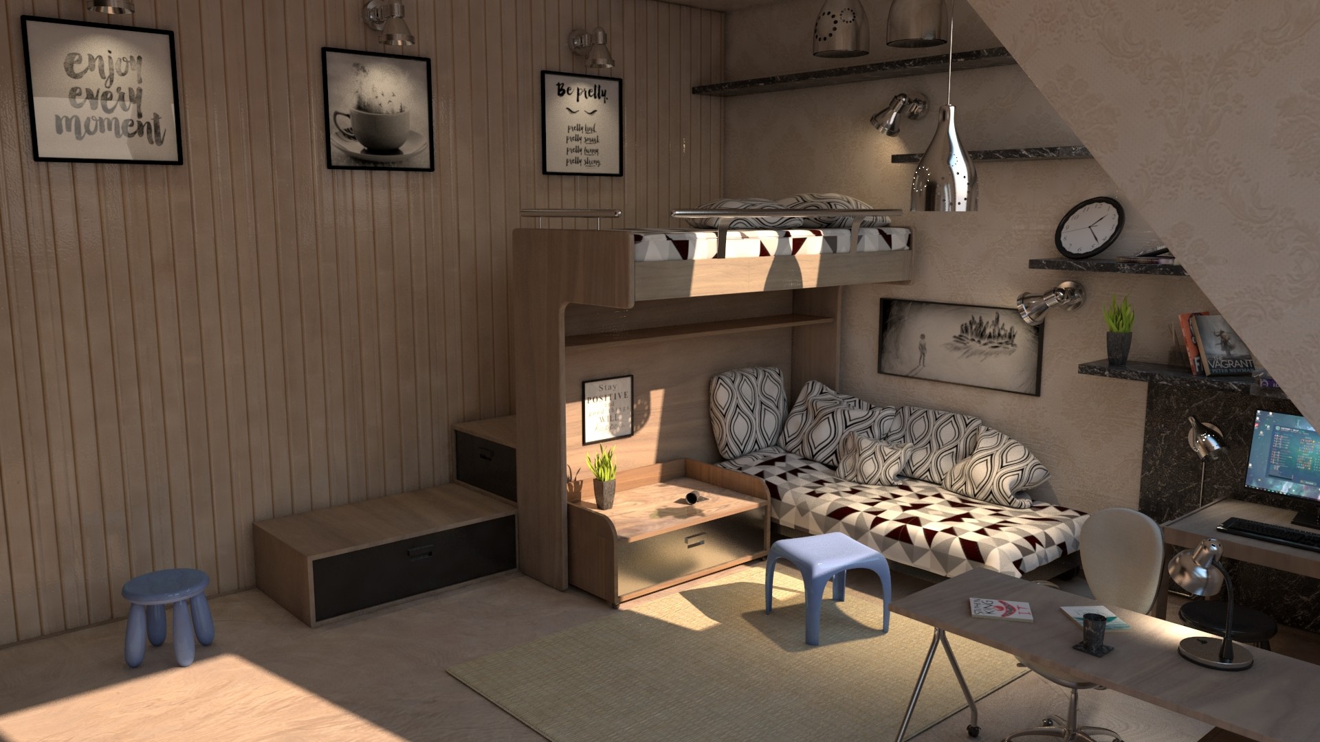 ArtStation - Room Interior Texture Study