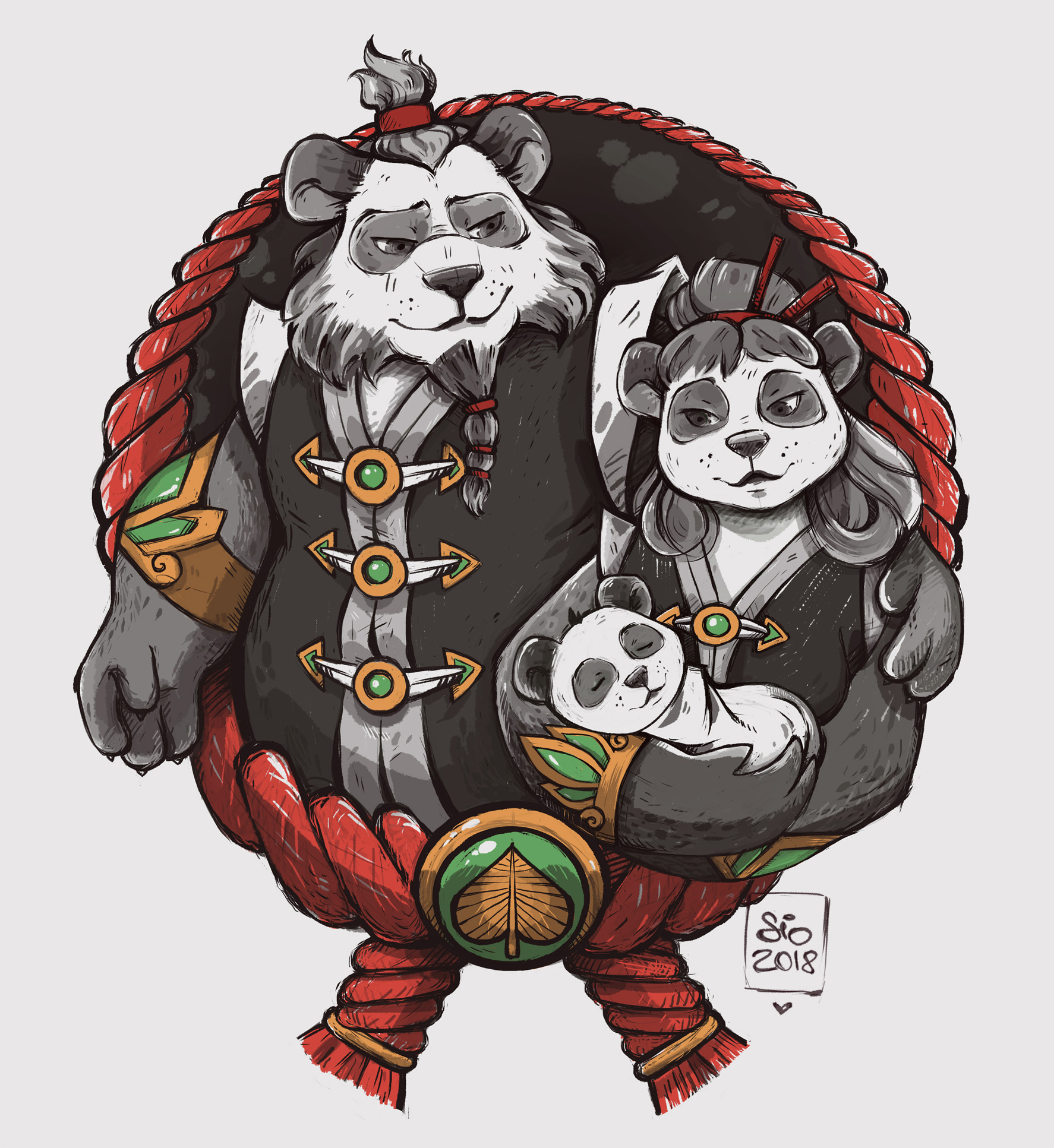 ArtStation - Commission - World of Warcraft family!