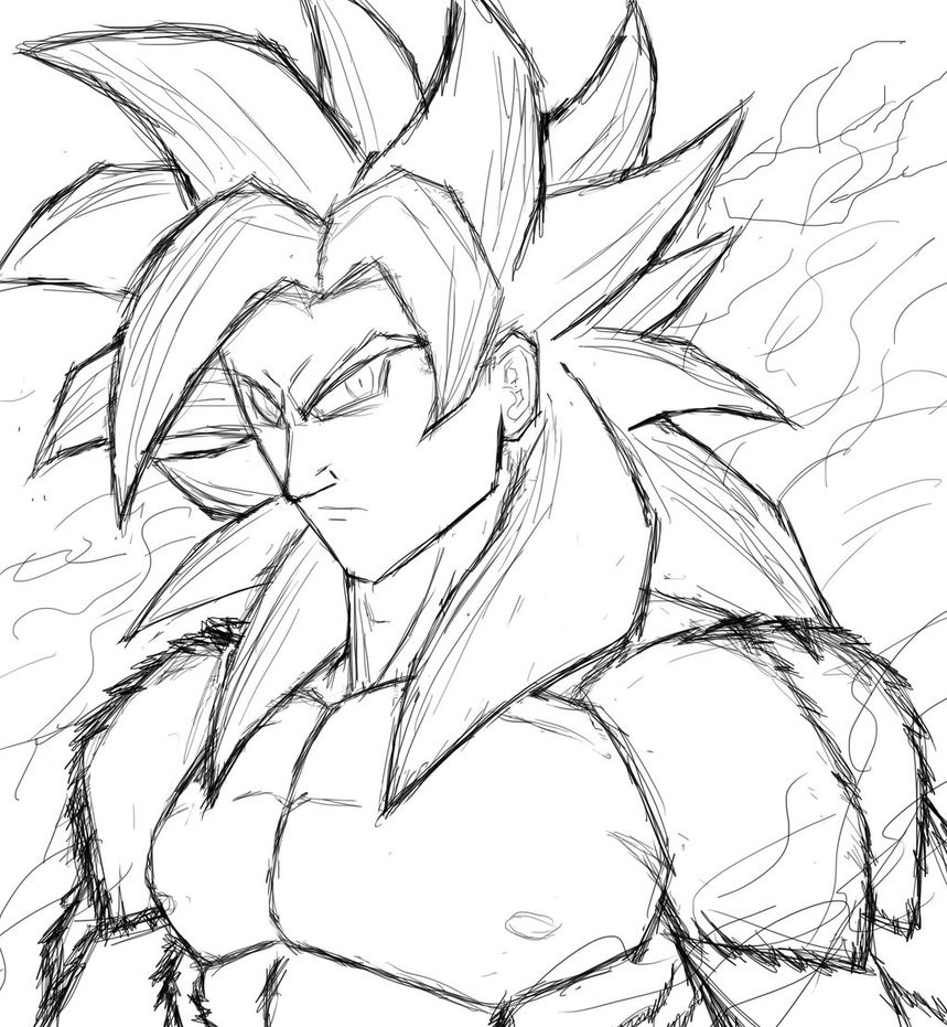 goku ssj4 coloring pages