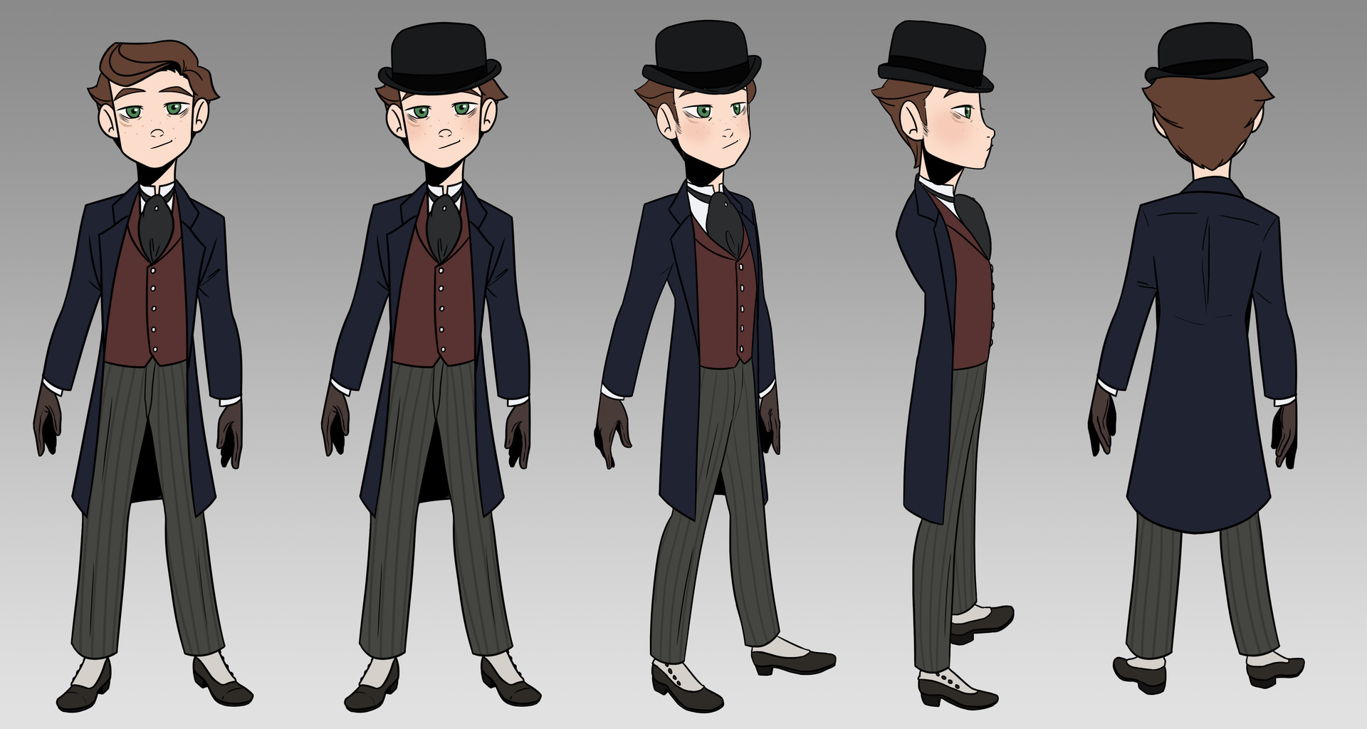 ArtStation - Character Design - Detective James [CARTOONY STYLE]