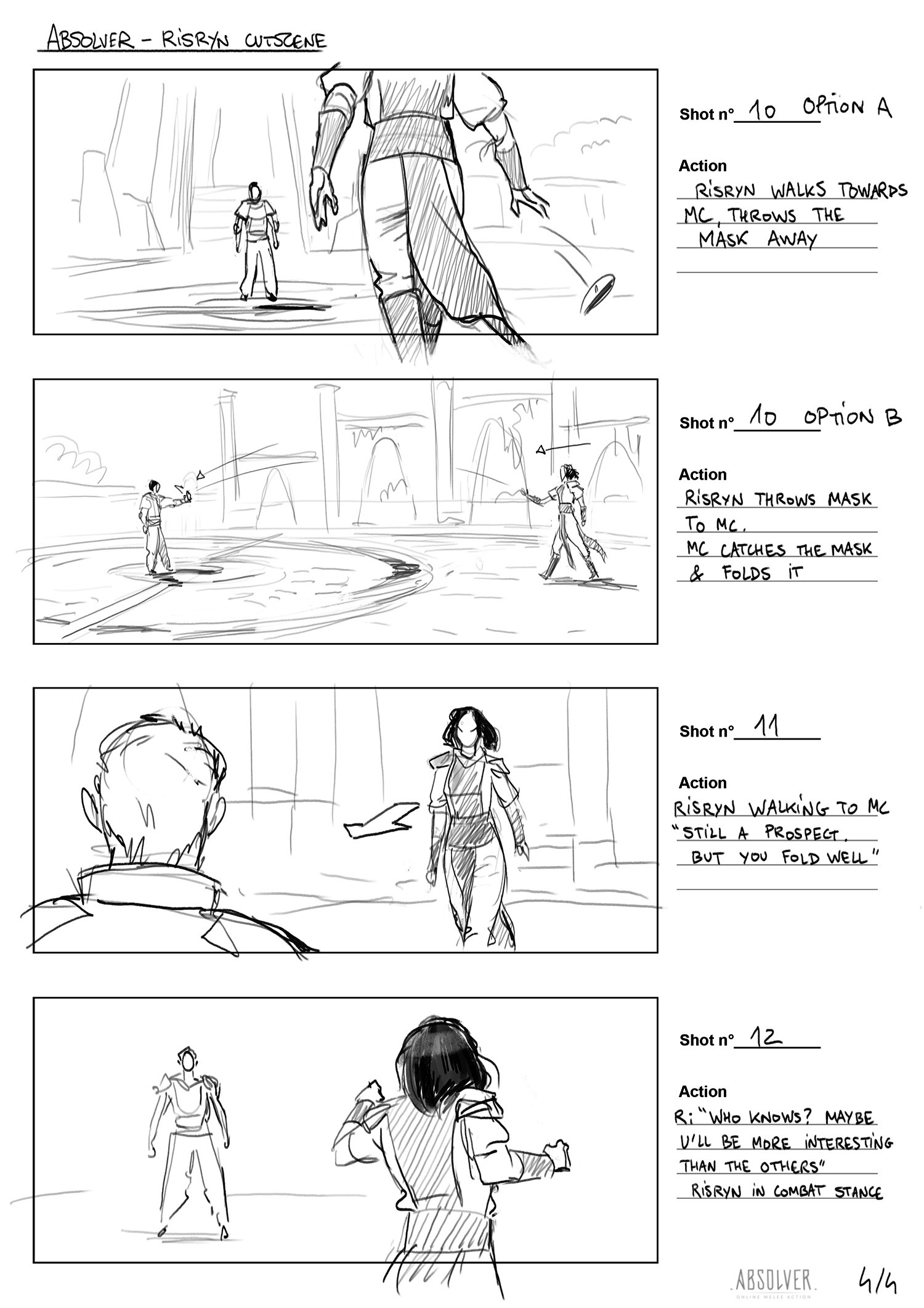Michel Donze - Absolver - Cutscenes Storyboards