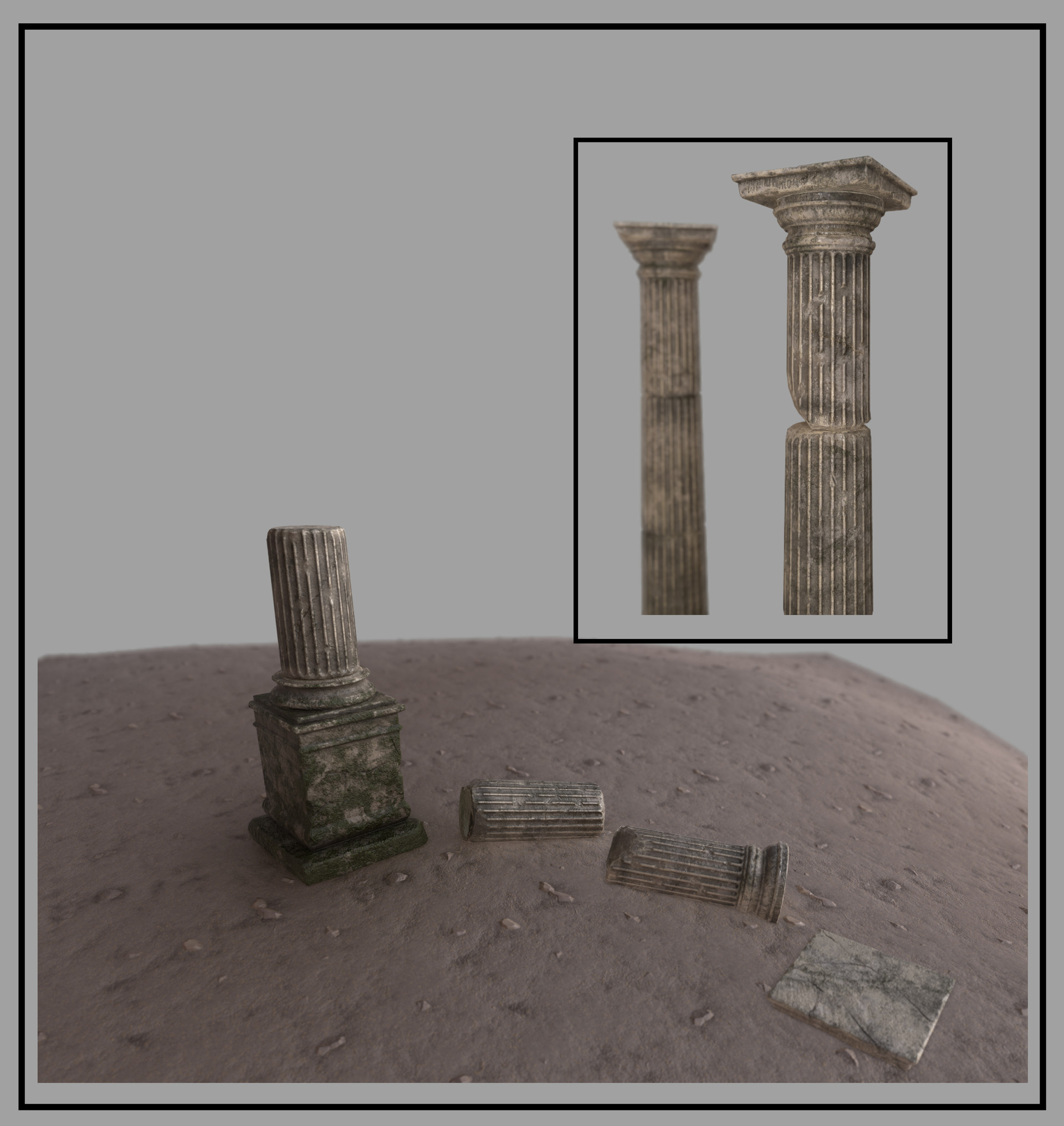 Shaurya Shettigar - Roman Ruins Asset Breakdown.