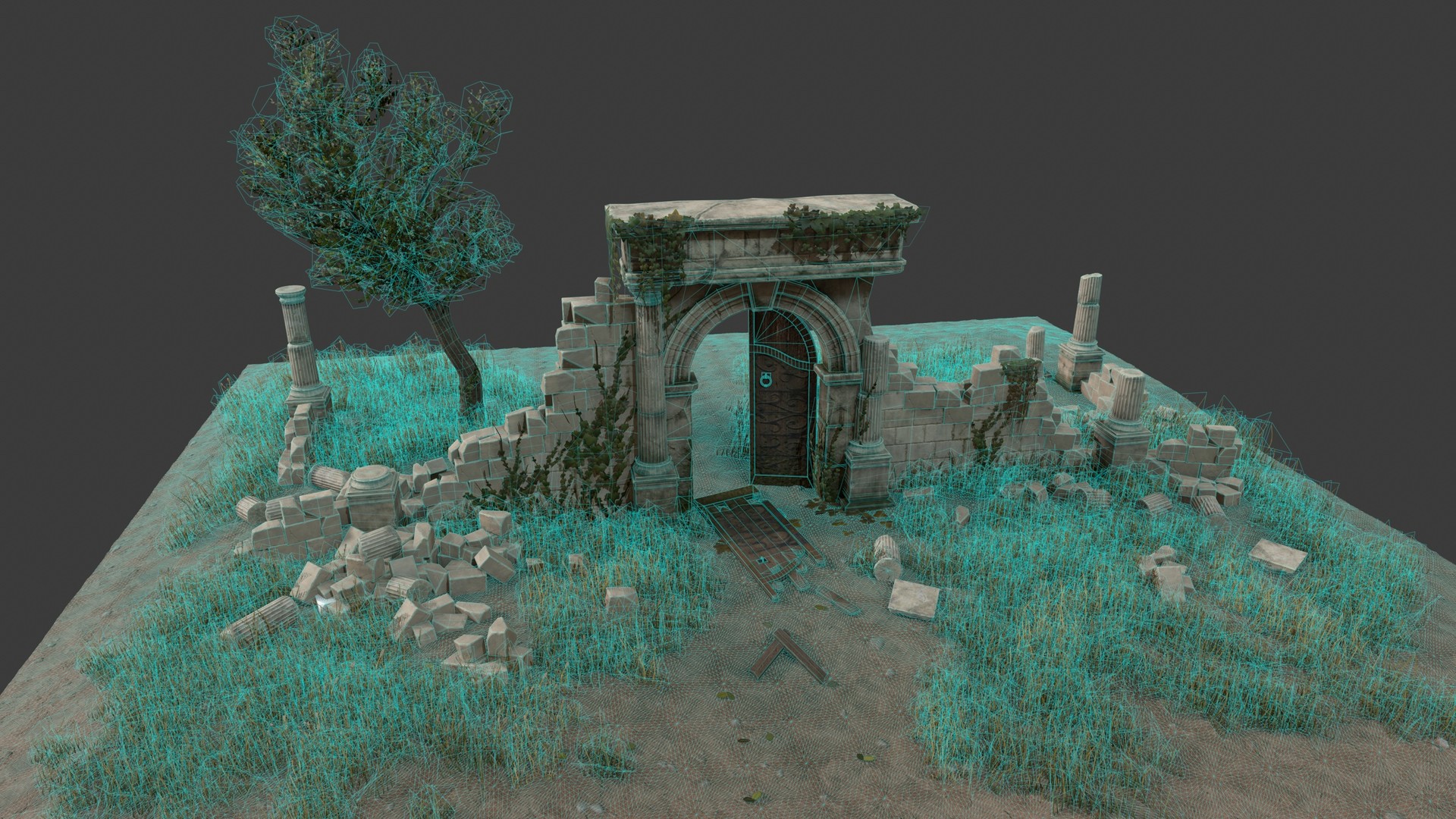 Shaurya Shettigar - Roman Ruins Asset Breakdown.