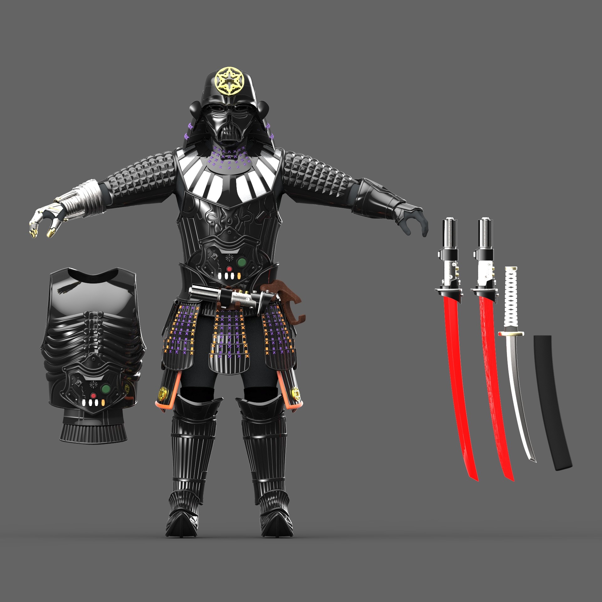 SteelWolf - Bandai Star Wars Movie Realization Samurai Taisho Darth ...
