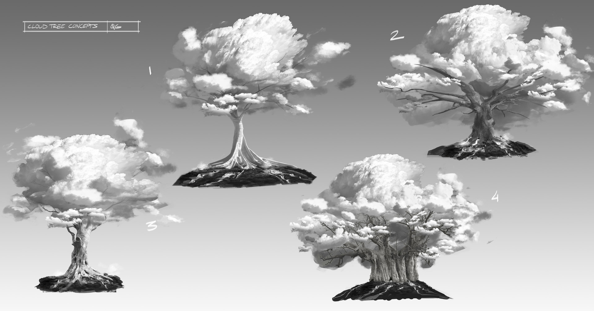 ArtStation - Cloud Tree concepts