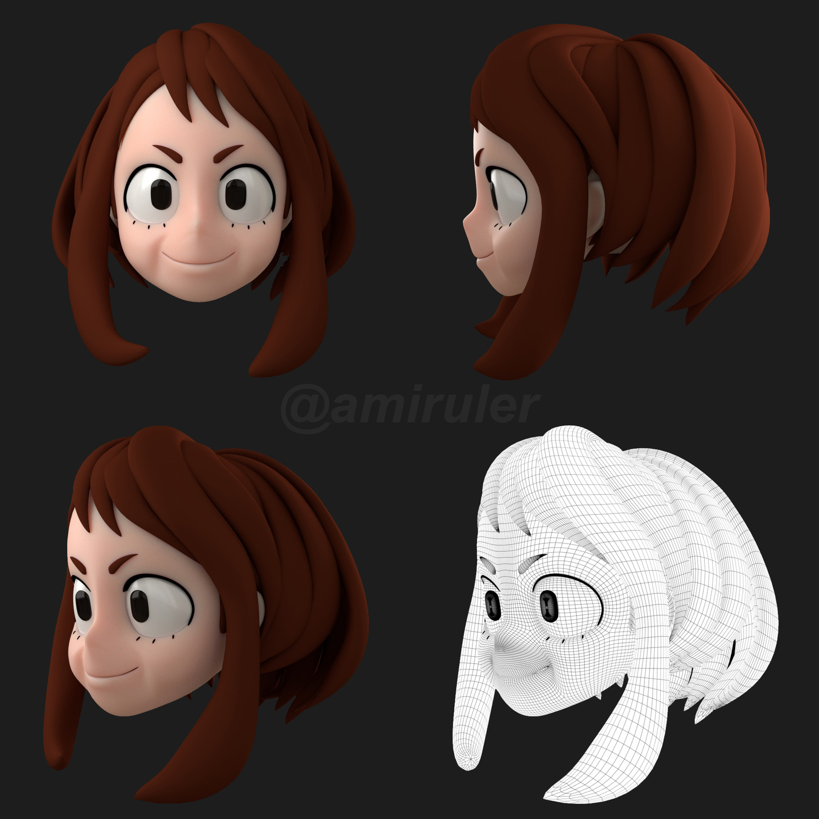 Amirul Afiq Hussain - Uraraka Ochaco 3D modeling