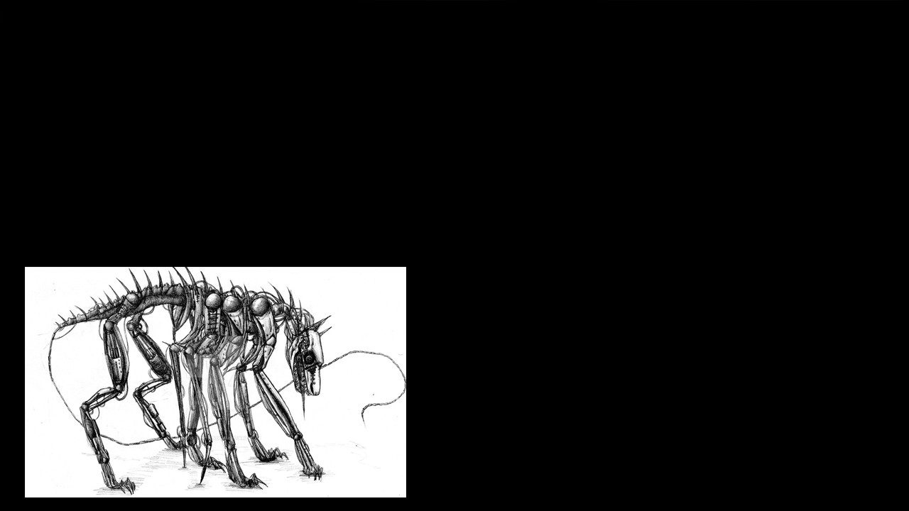 Fahrenheit 451 Mechanical Hound Drawing