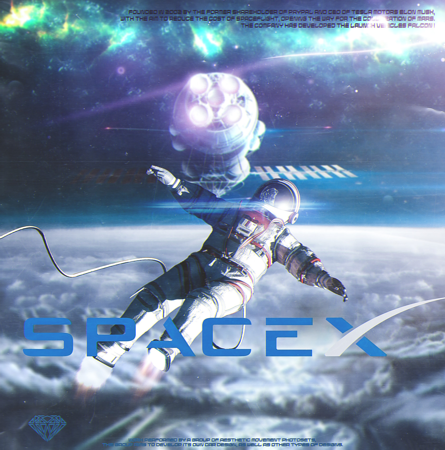 ArtStation - The design of the poster Space X