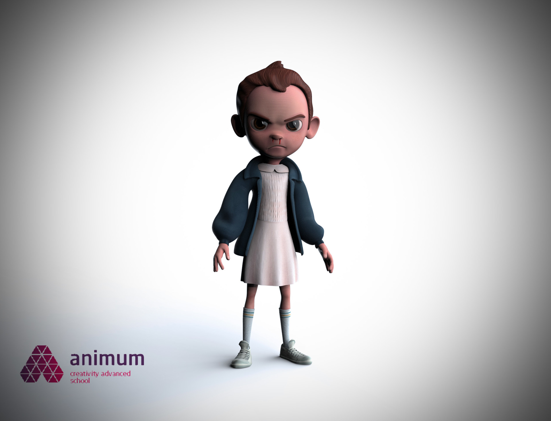 ArtStation - Project Cartoon: Eleven (Fan Art Stranger Things)