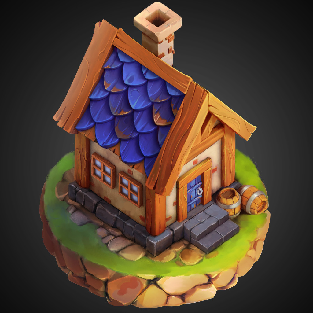 ArtStation - Hand paint house