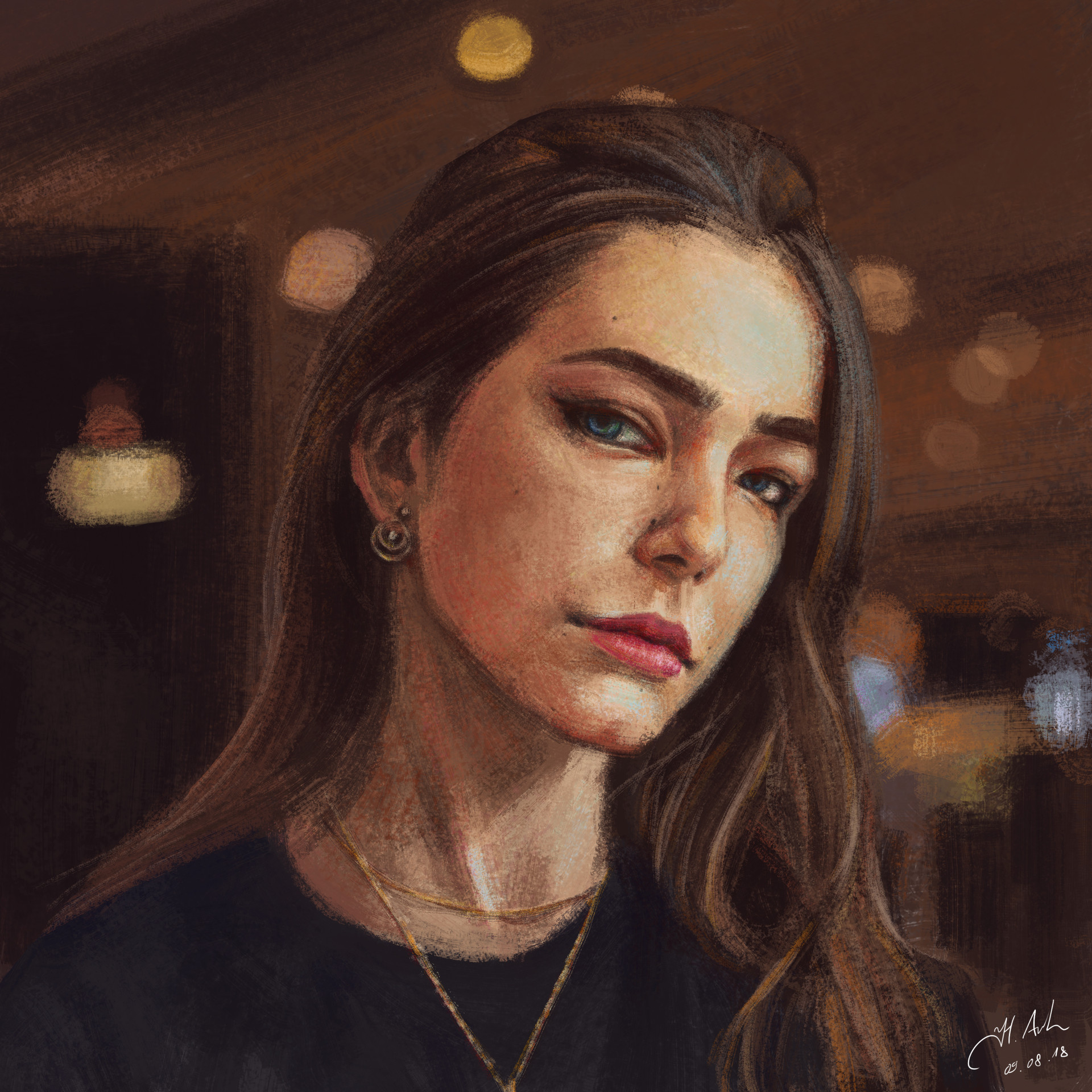 ArtStation - Girl - Low light
