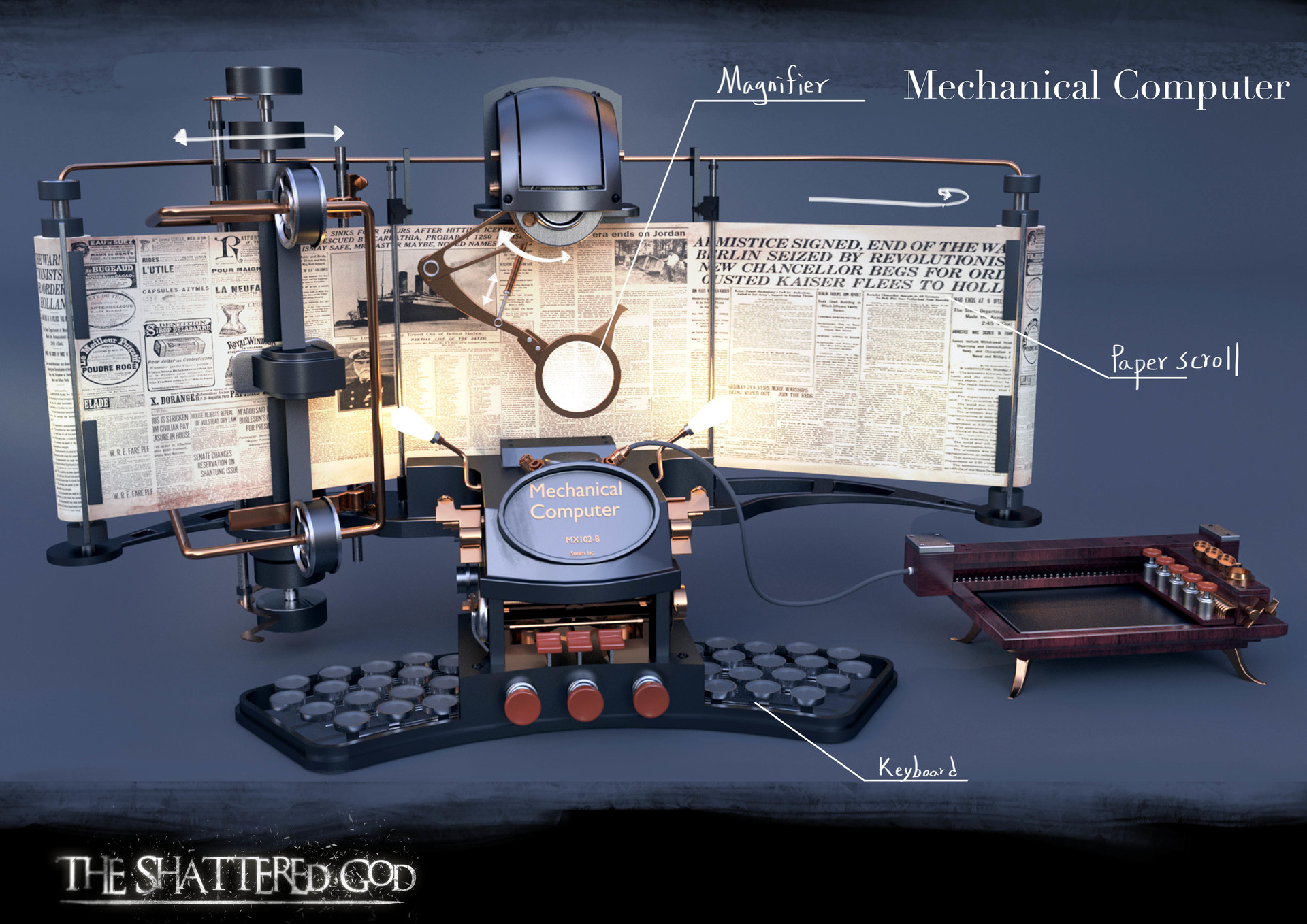 ArtStation - Steampunk Office Props Design