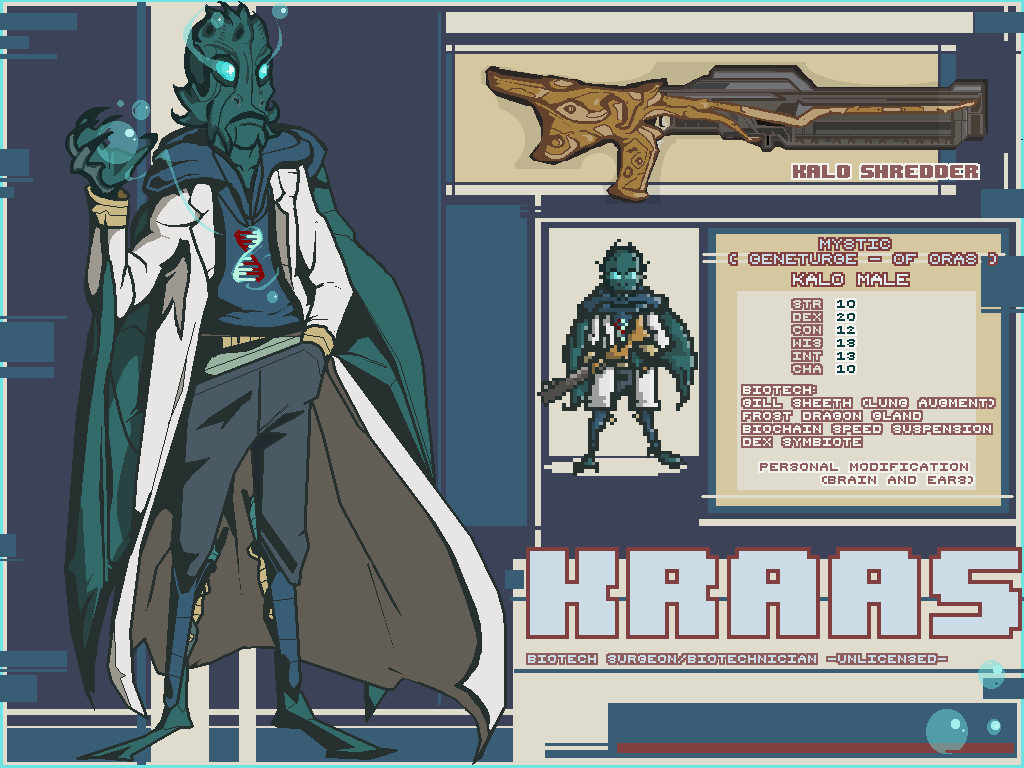 ArtStation - "Kraas" Kalo Male (Custom Starfinder Layout)