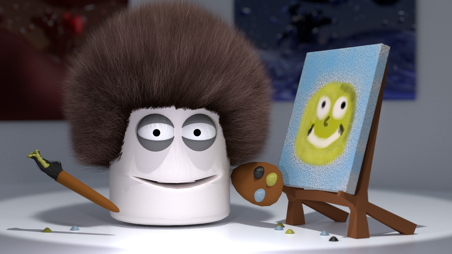 ArtStation - Bob Ross Mallow