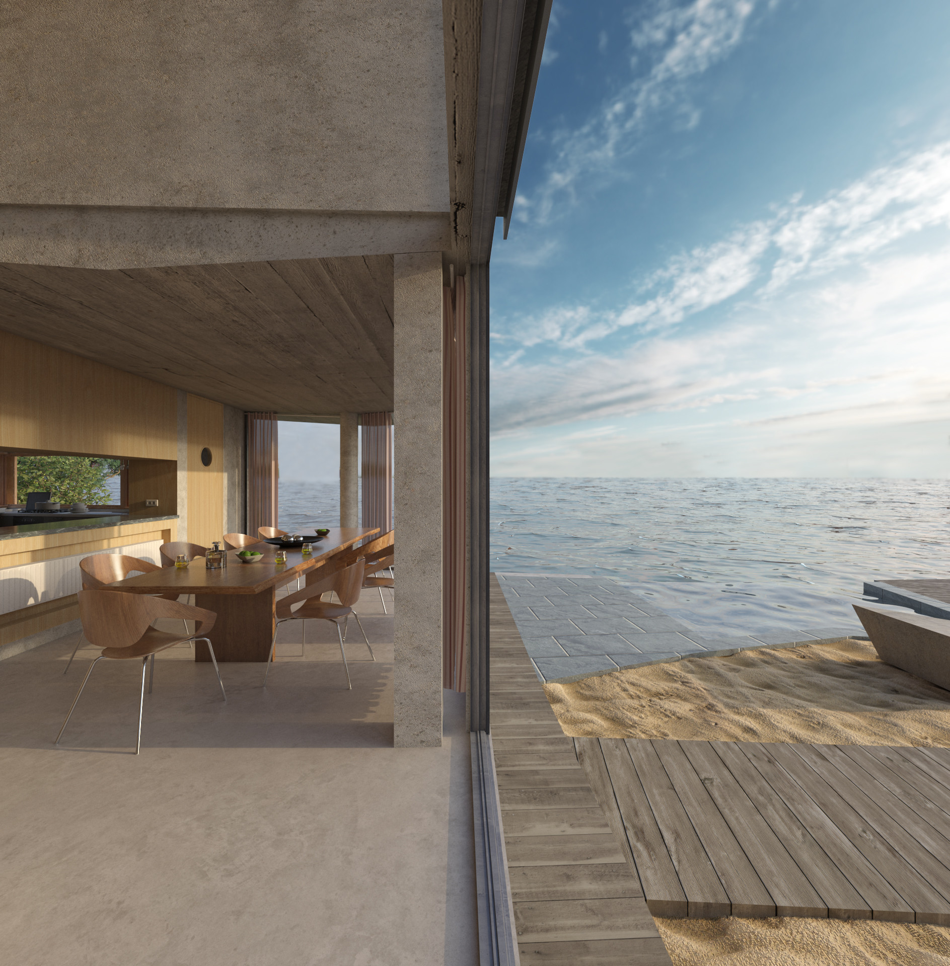 Gary Sánchez - Beach House - RENDER 3D - Schmidt Arquitectos