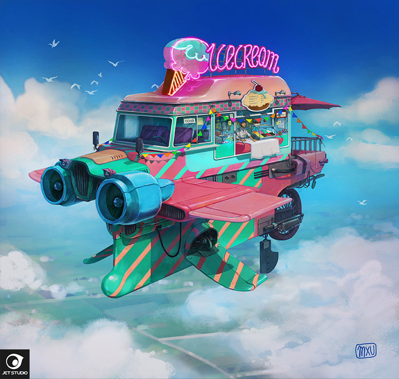 ArtStation - Ice cream van
