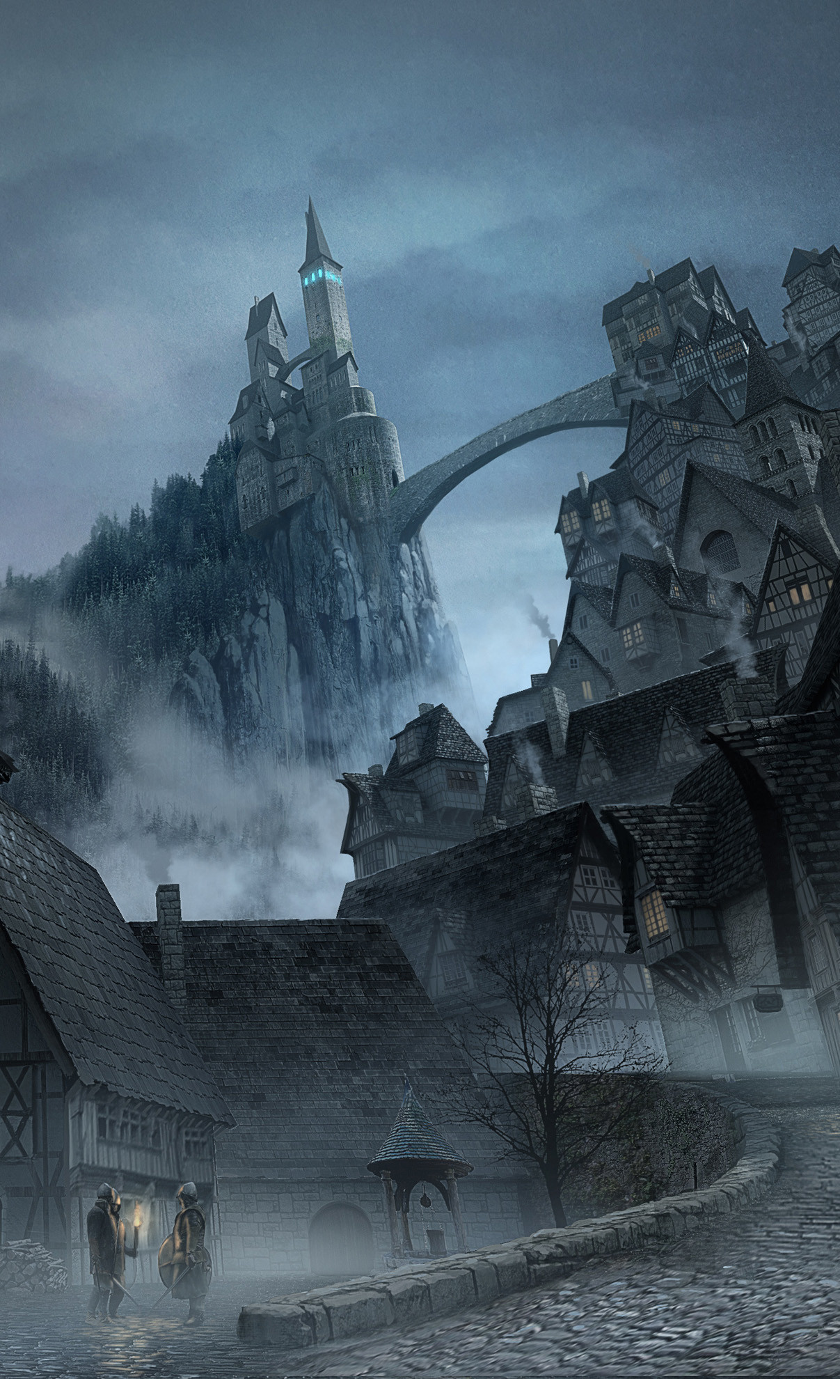 Hilltown by Tarmo Juhola : r/ImaginaryLandscapes