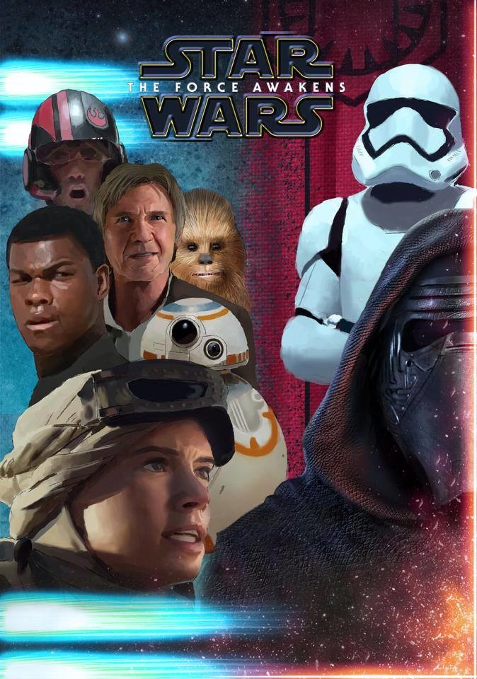 ArtStation - ( The Force Awakens ) painted poster