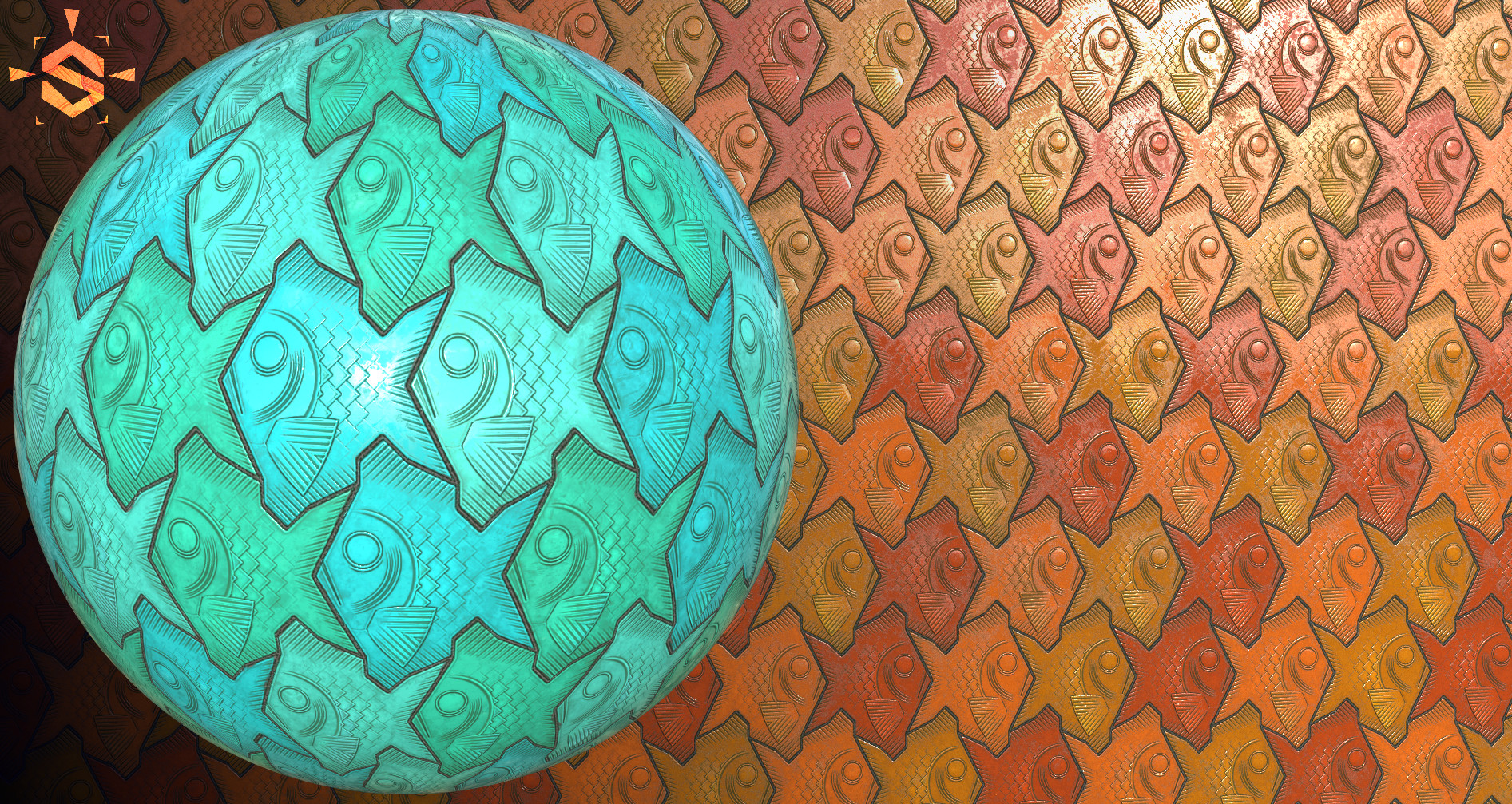 Jacob McKee-Wright - Tessellating Fish Mosaic