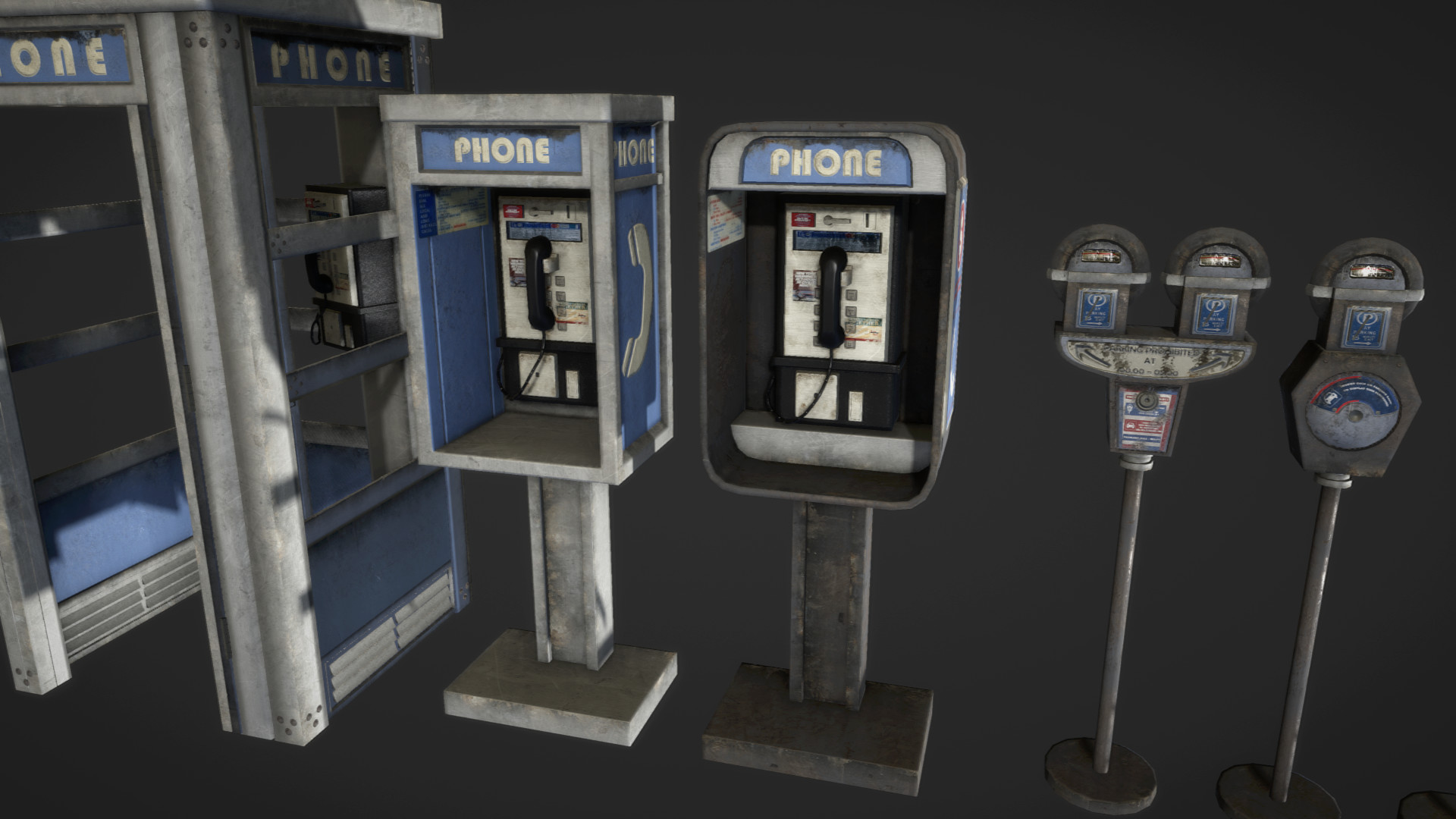 ArtStation - Payphone & Parking Meter (Shared Texture)