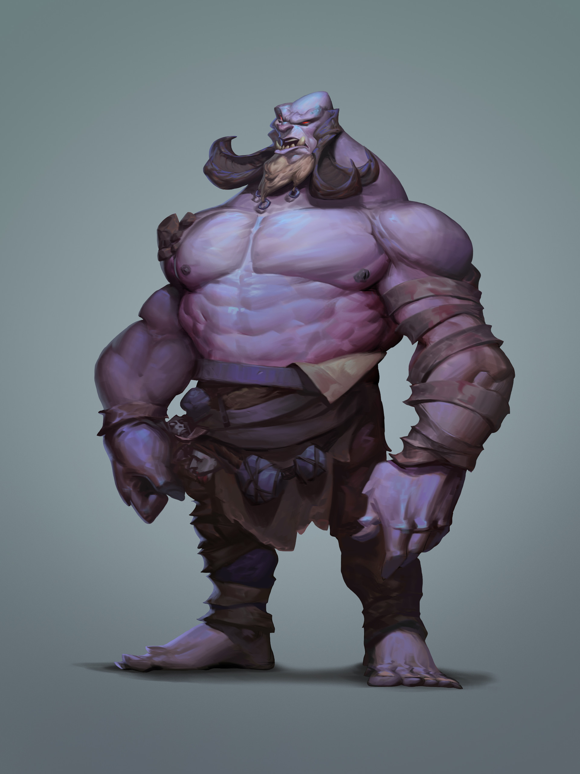 ArtStation - 练习0813—god of war，Troll