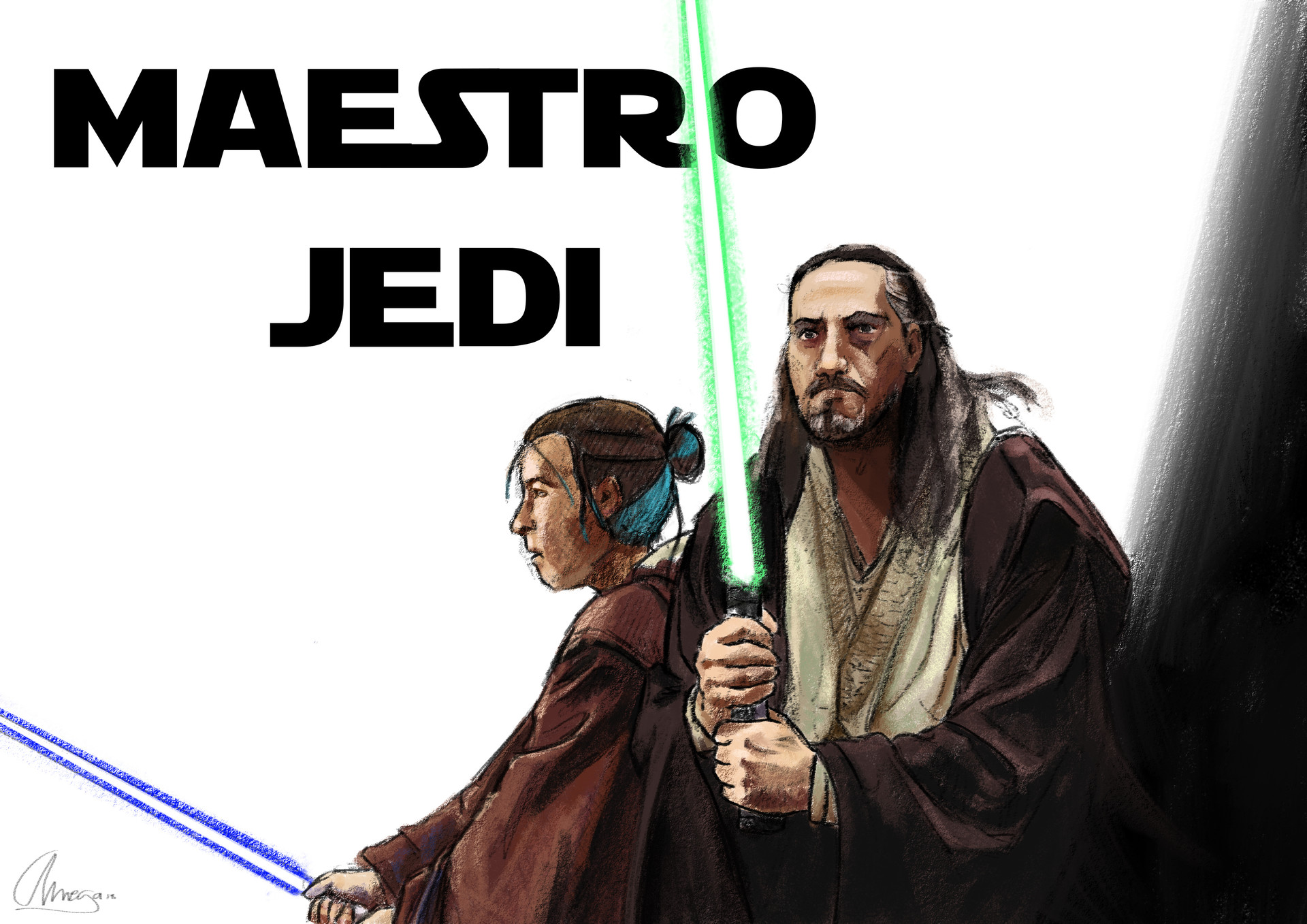 ArtStation - Jedi Master and his Padawan