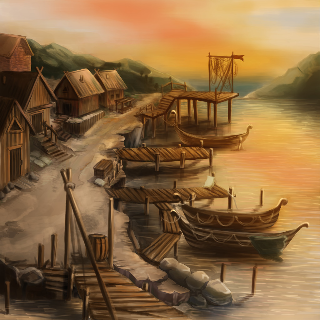 ArtStation - Fishing village