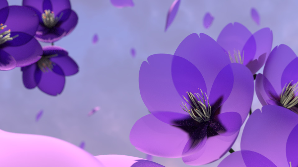 ArtStation - purple flowers