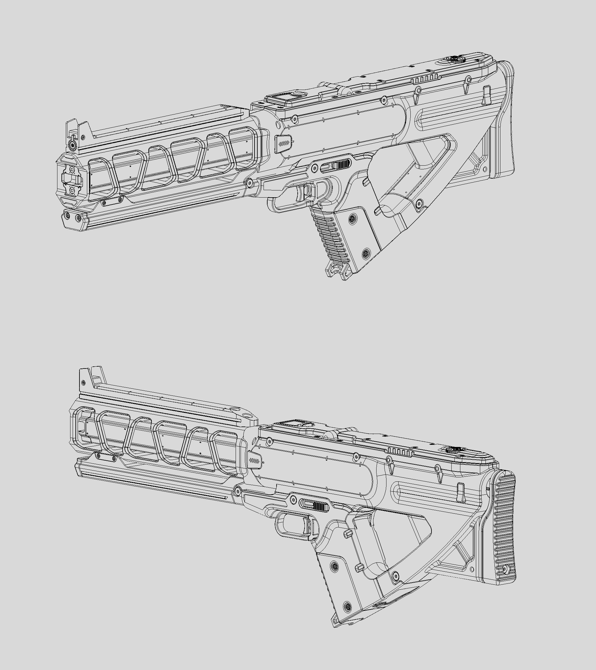 how to draw future gun