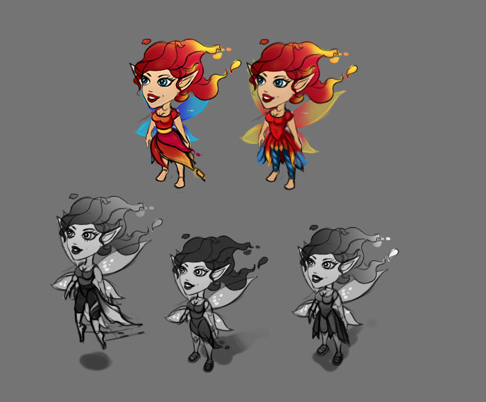 ArtStation - Sketch character isometric