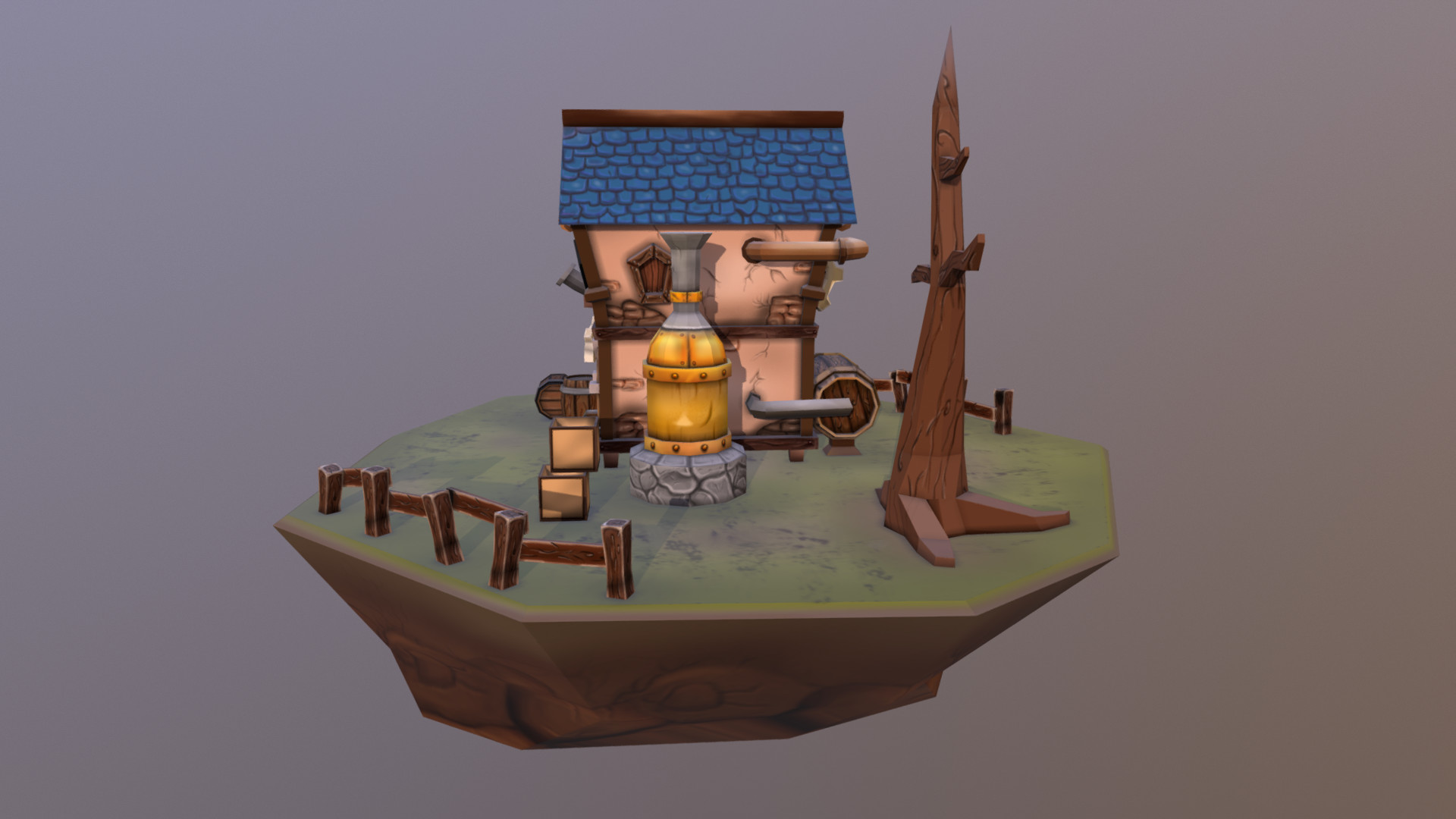 Chooi Lw - Steampunk Building Low Poly