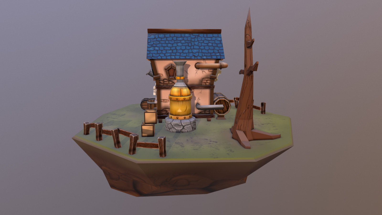 Chooi Lw - Steampunk Building Low Poly