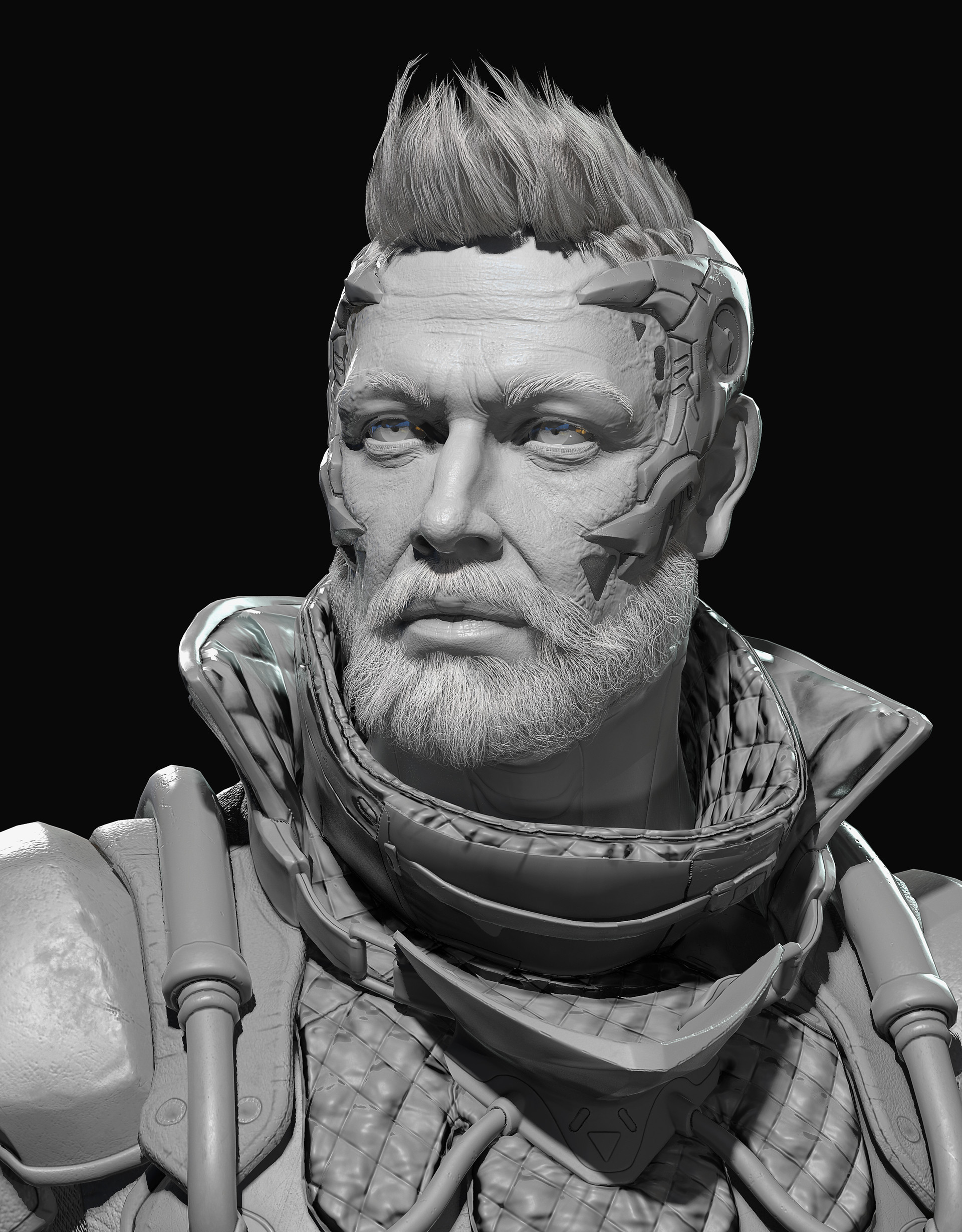 ArtStation - Interstellar Wanderer Clay Render
