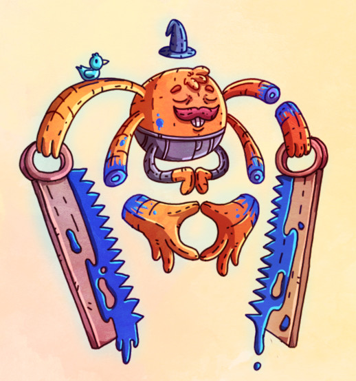 ArtStation - Daily drawing 18: Saw wizard