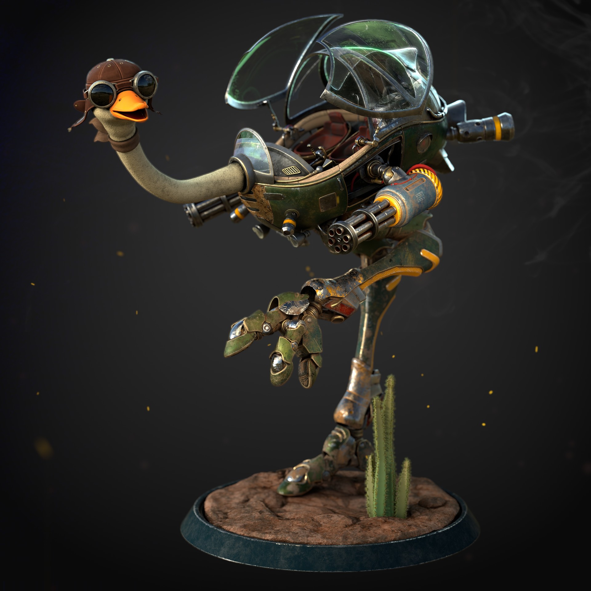 ArtStation - The Fighting ostrich car