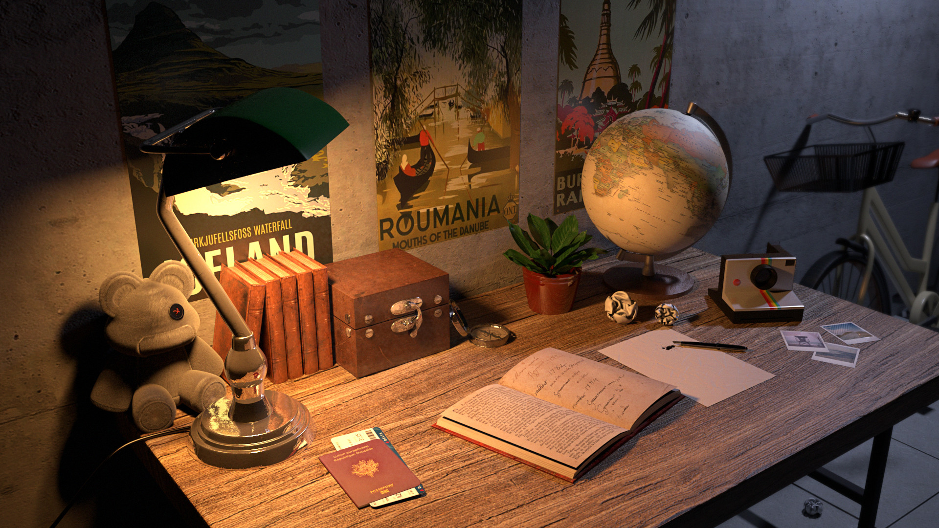 ArtStation - traveler's desk