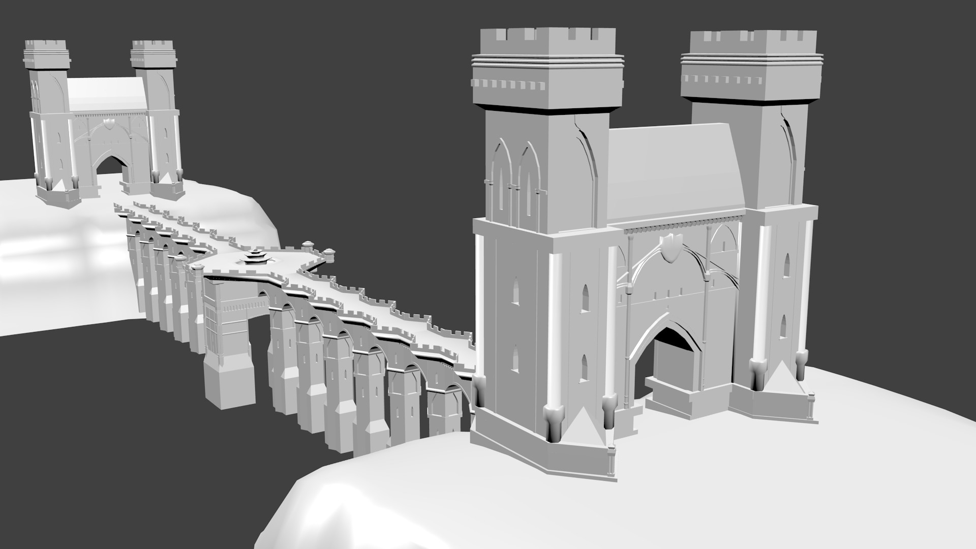 ArtStation - Hylia lake bridge 3D model (Zelda) Without textures