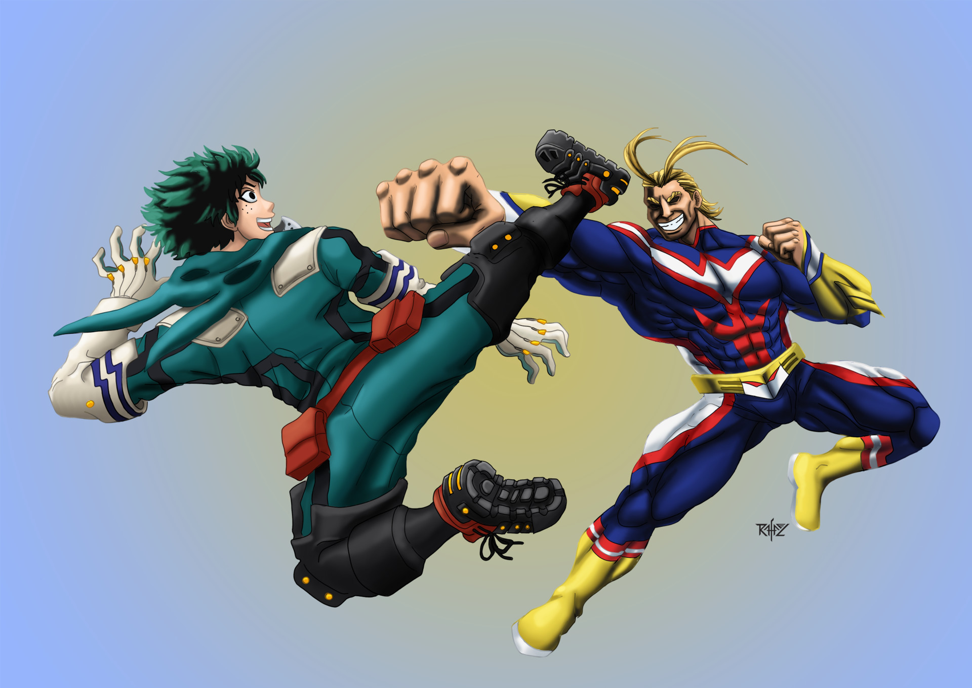 ArtStation - A Might Punch and a Hopeful Kick