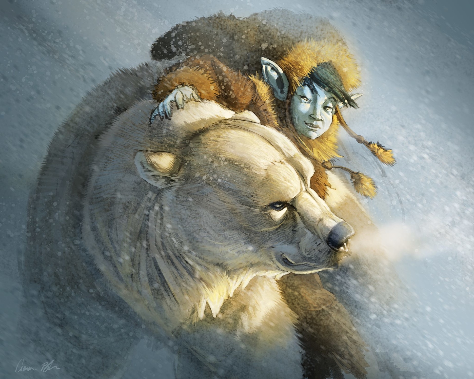 ArtStation - Polar Bear & Nordic Elf