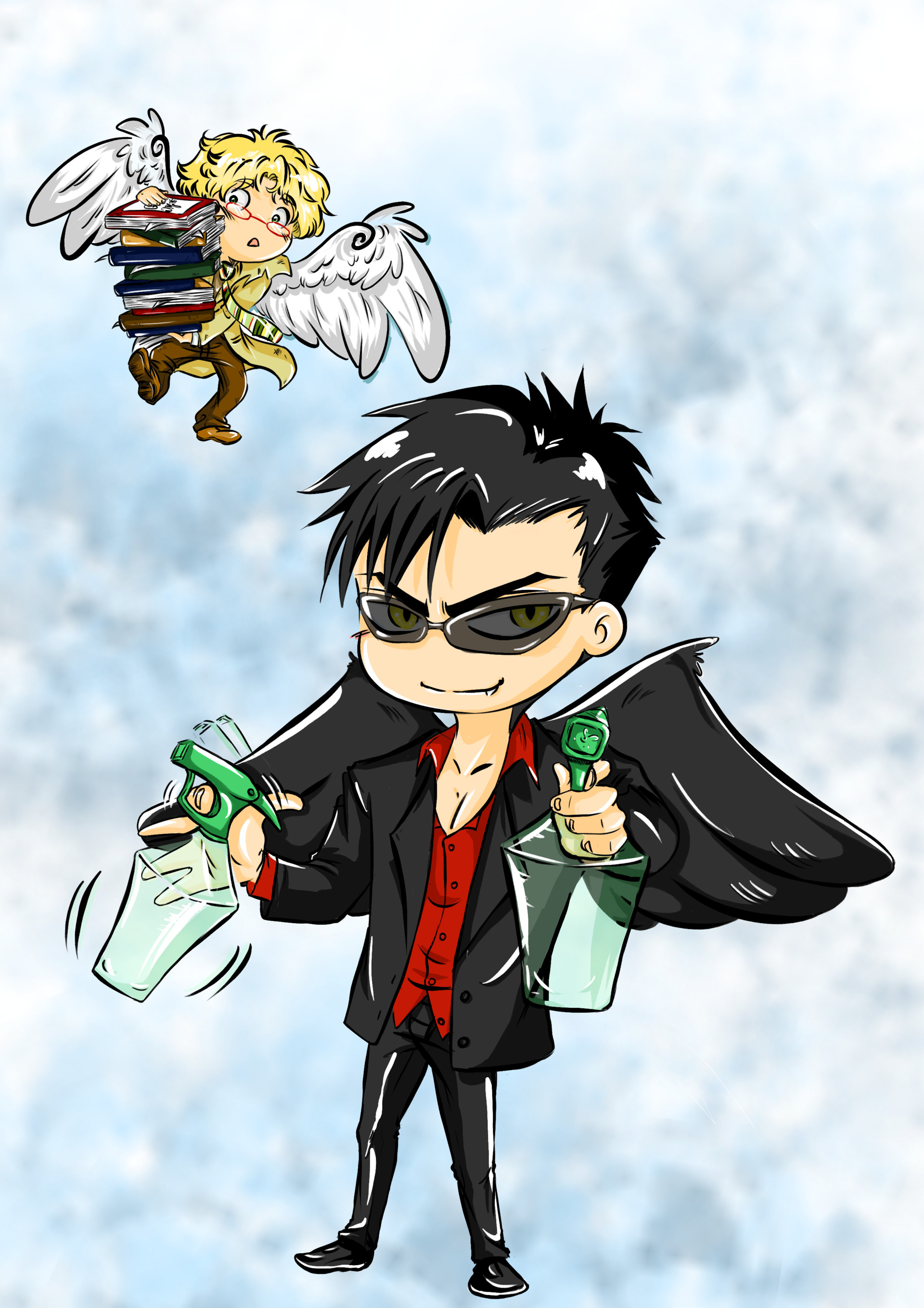 ArtStation - crowley & omens by good omies