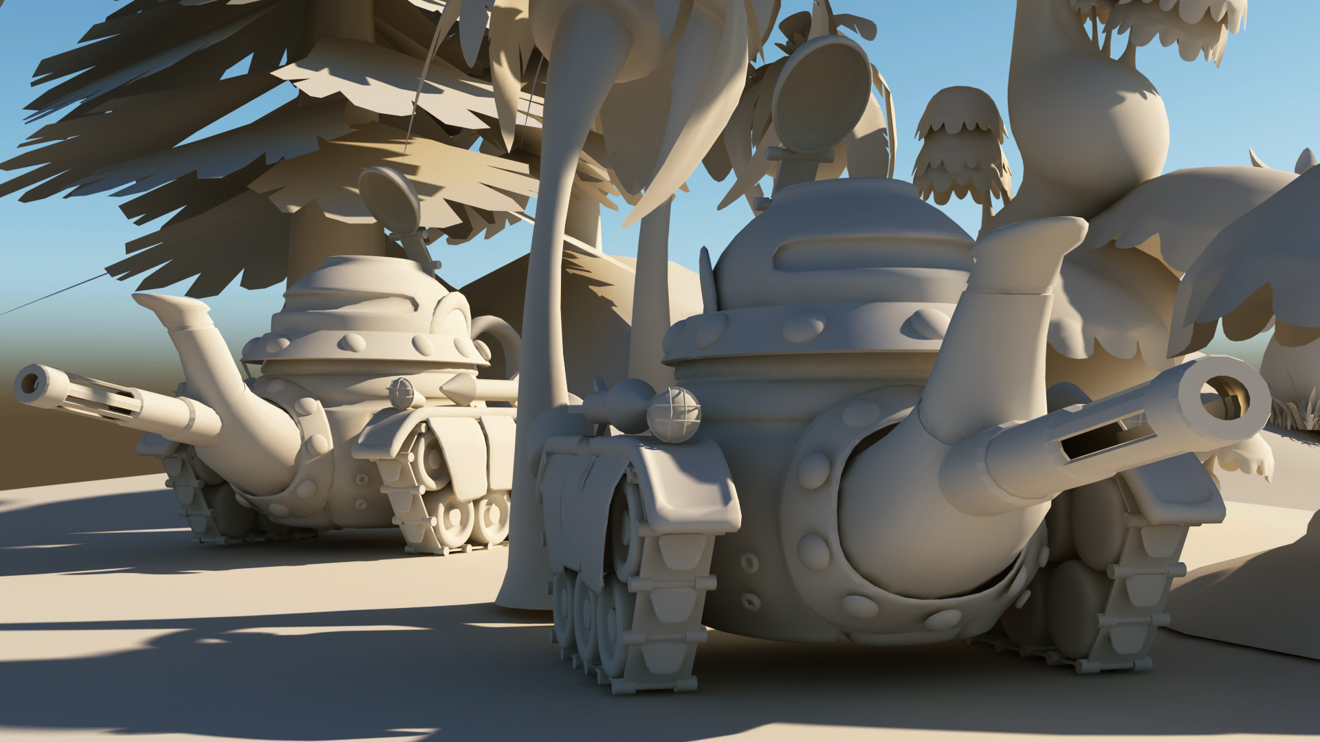 ArtStation - teapot tank modeling with lighting.