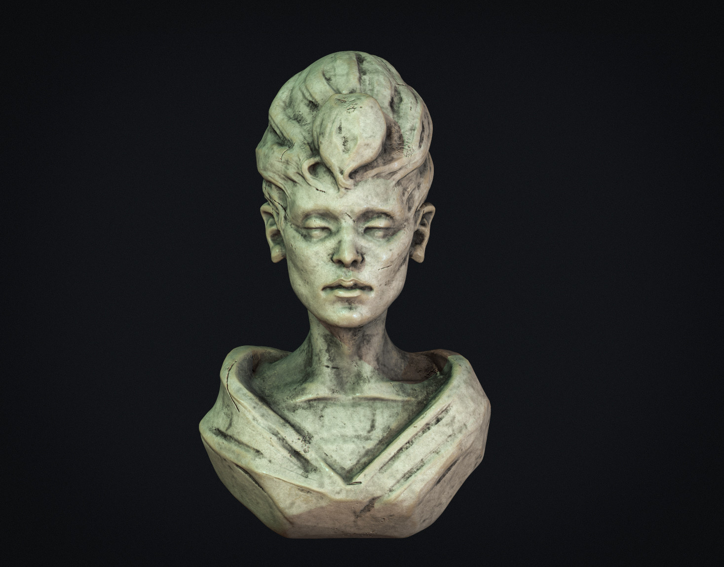 ArtStation - Asian woman bust