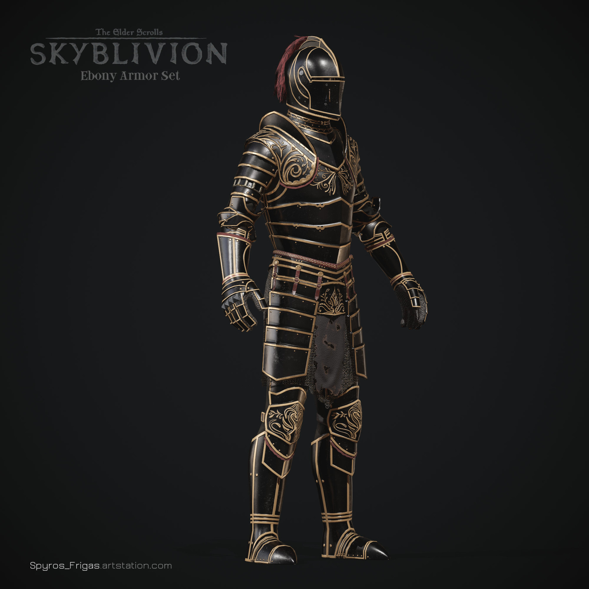 Spyros Frigas - Ebony Armor Set (final) - TES:Skyblivion