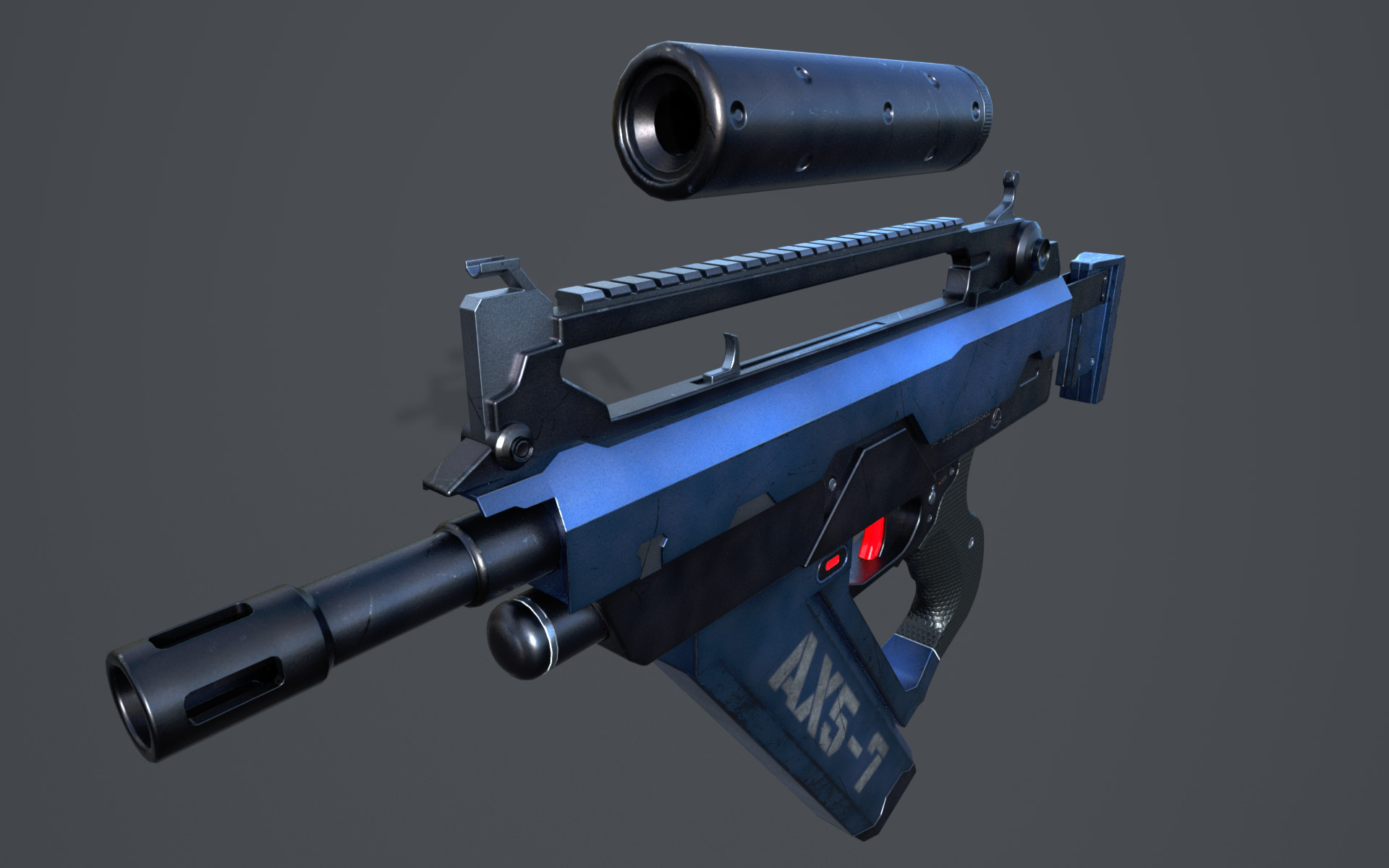 ArtStation - AX5-7 MachinePistol