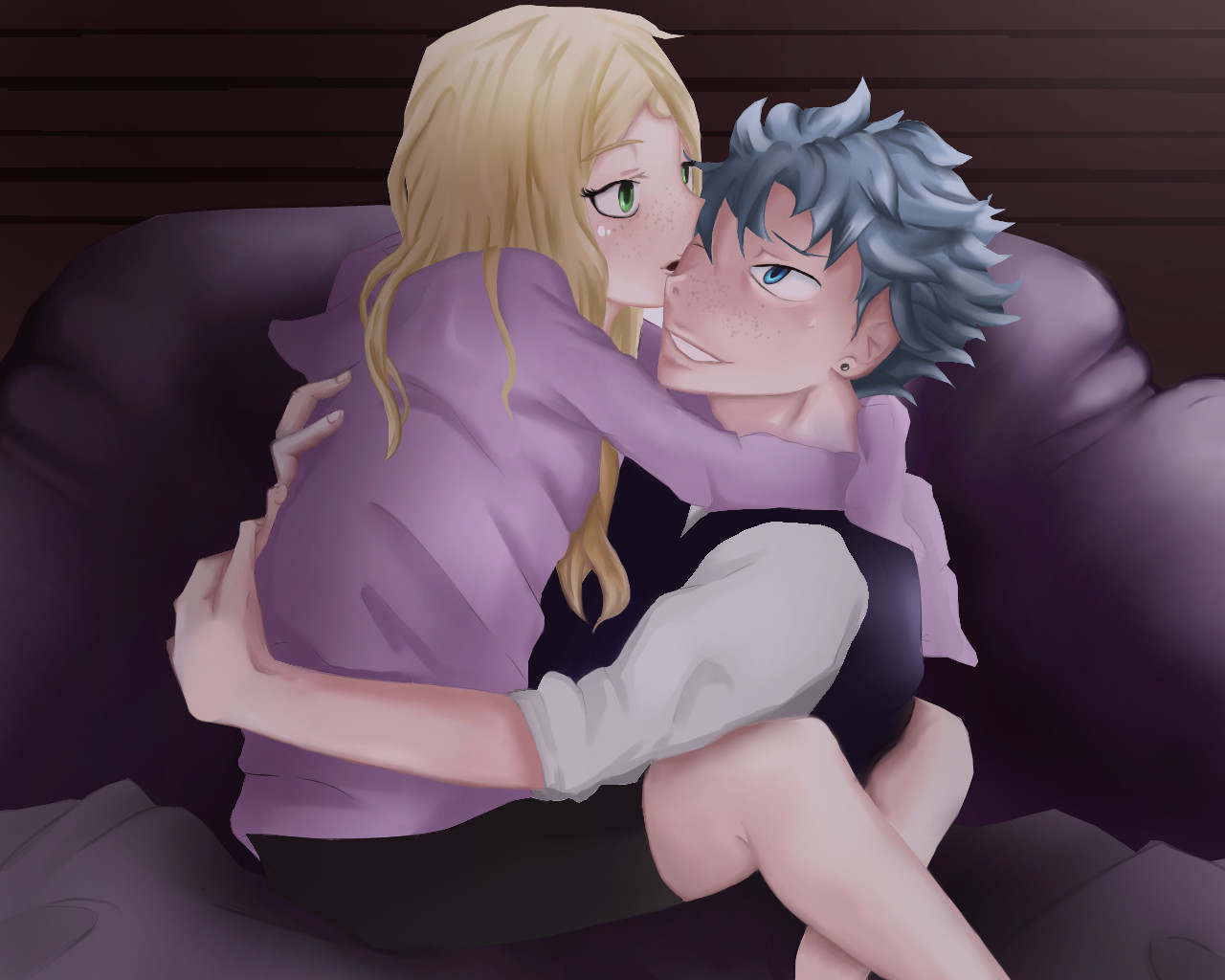 ArtStation - Cuddling After a long Work Day.